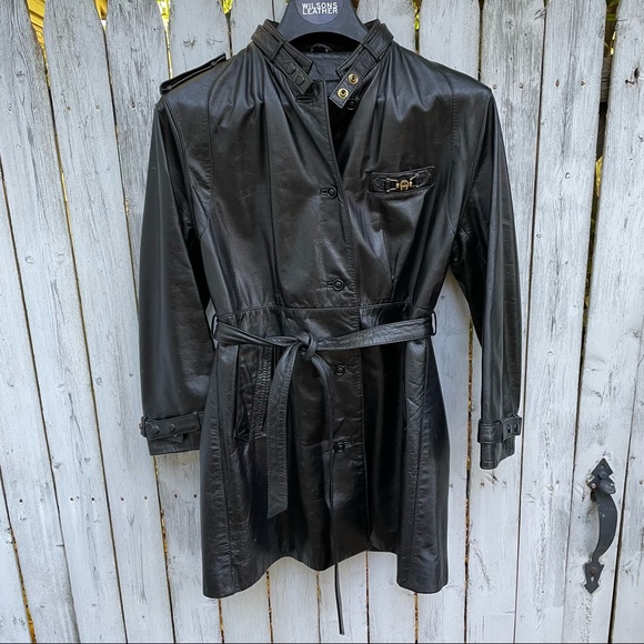 Etienne Aigner | Jackets & Coats | Vintage Aigner Black Leather Jacket ...